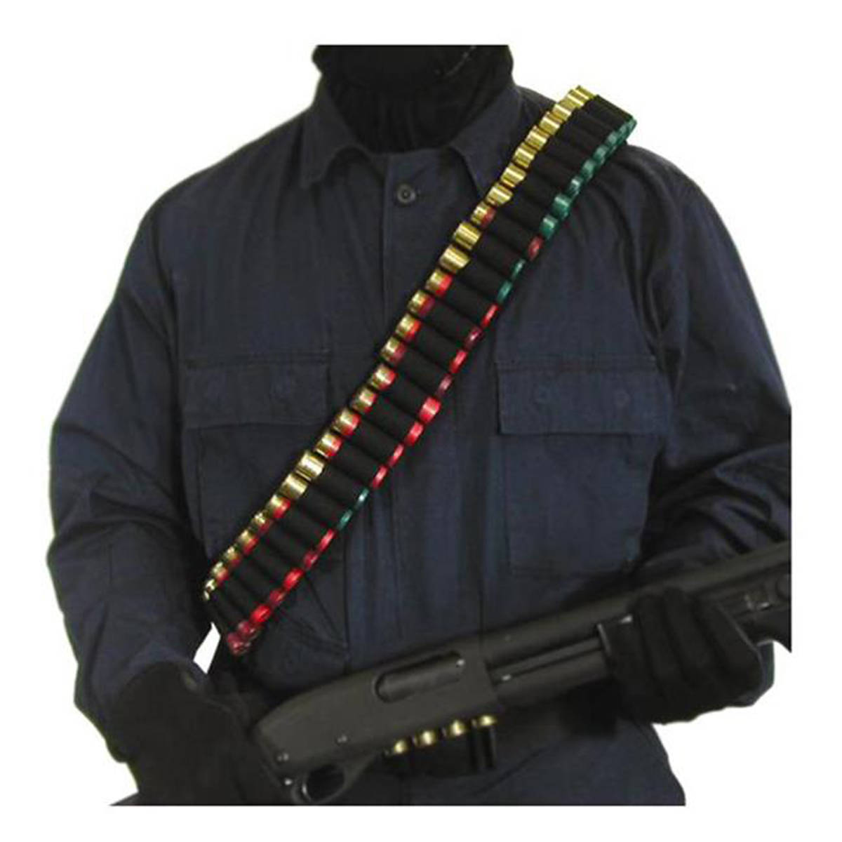 Blackhawk 43SB55BK Shotgun Bandoleer Black Nylon 55rd Over The Shoulder ...