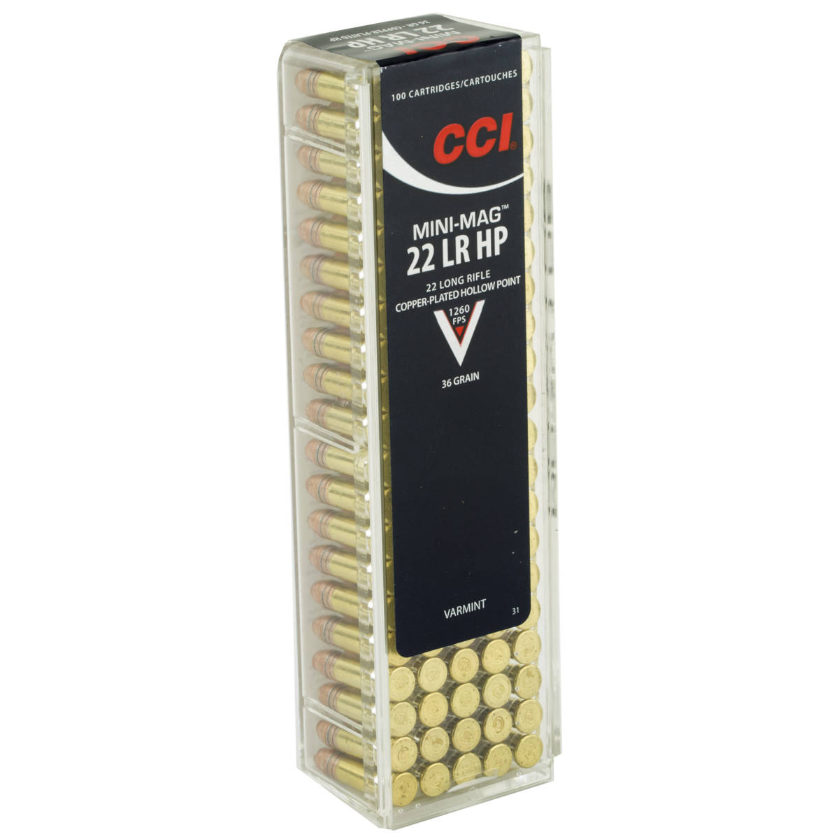 CCI 0031 Mini-Mag High Velocity 22LR 36gr Copper Plated Hollow Point ...