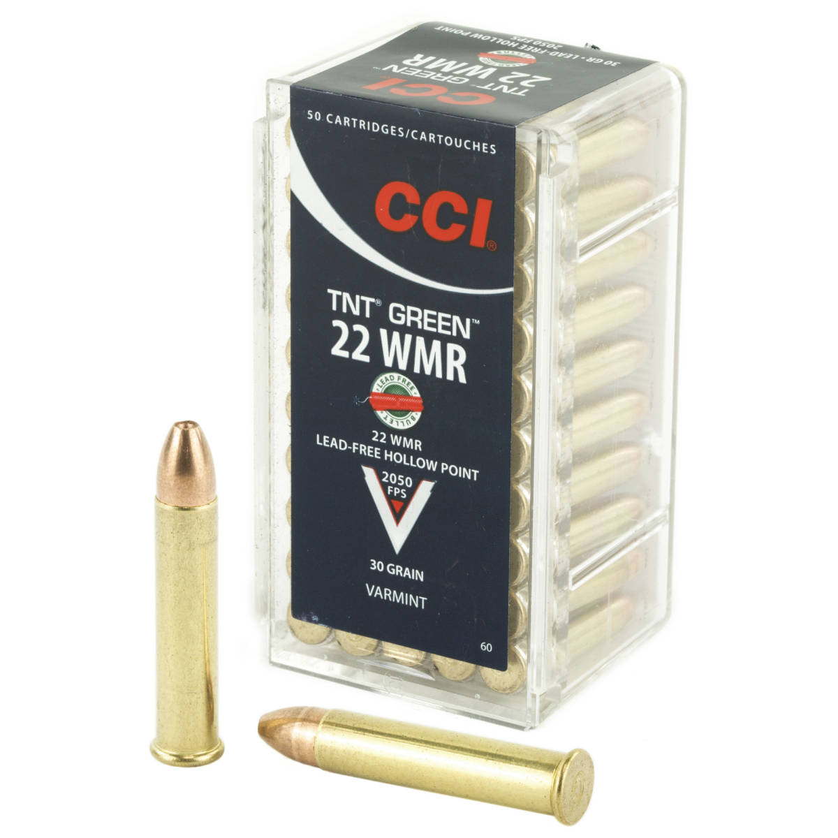 CCI 0060 TNT Green 22WMR 30gr Speer Hollow Point 50 Per Box/40 Case ...