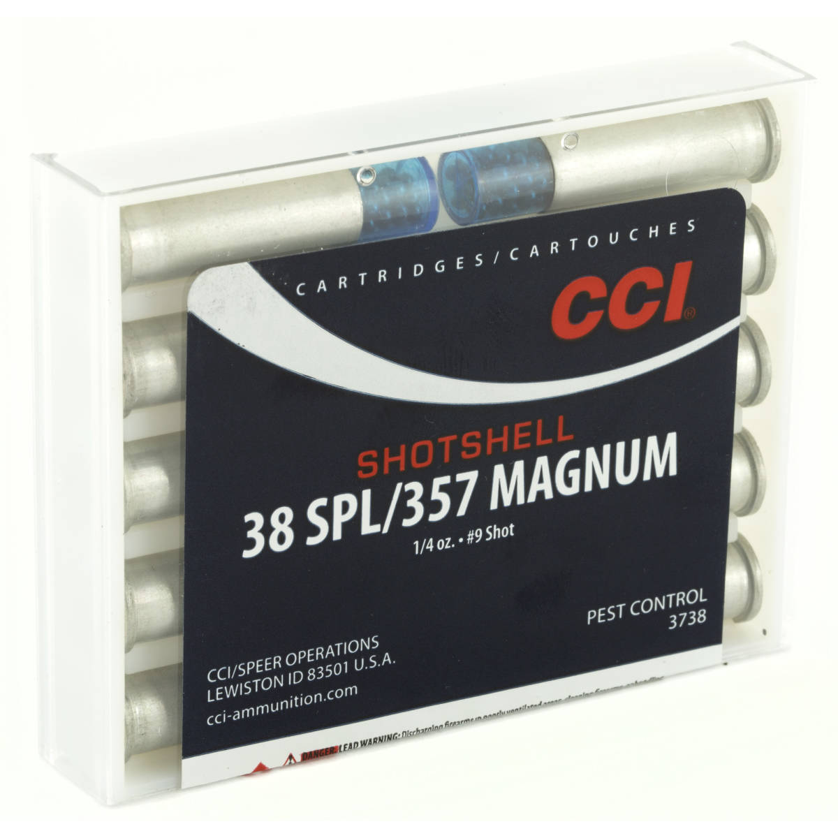 CCI 3738 Pest Control Shotshell 38Sp/357 Mag 100gr #9Shot 10 Per Box/20 ...