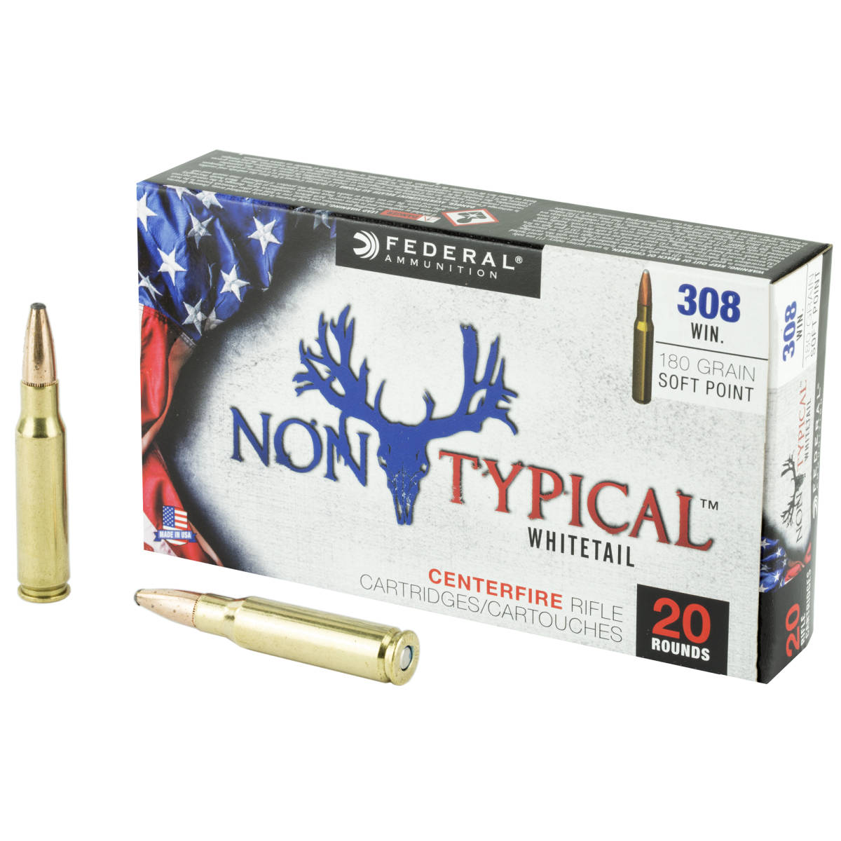 Federal 308DT180 Non-Typical Hunting 308 Win 180 gr Soft Point (SP) 20 ...