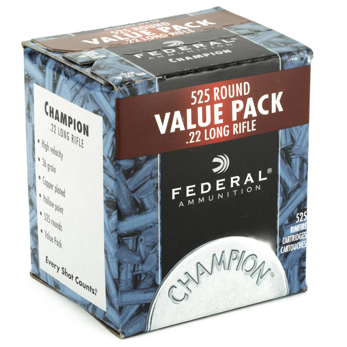 Federal 745 Champion Training Value Pack 22LR 36gr Copper Plated Hollow ...