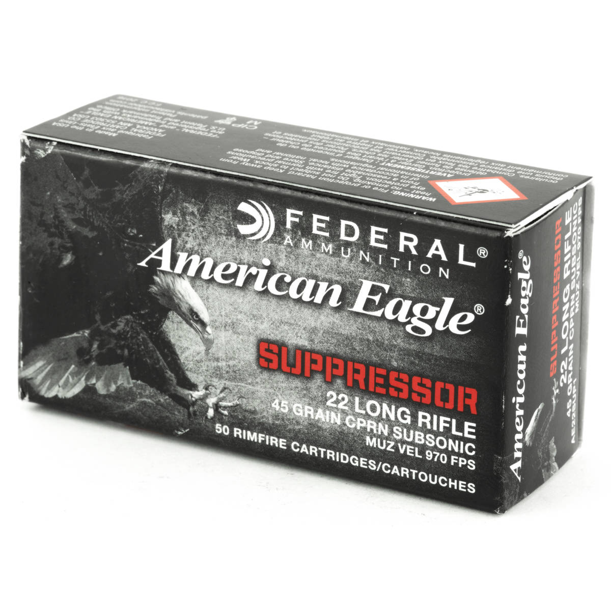 Federal AE22SUP1 American Eagle Suppressor 22LR 45gr Copper Plated ...