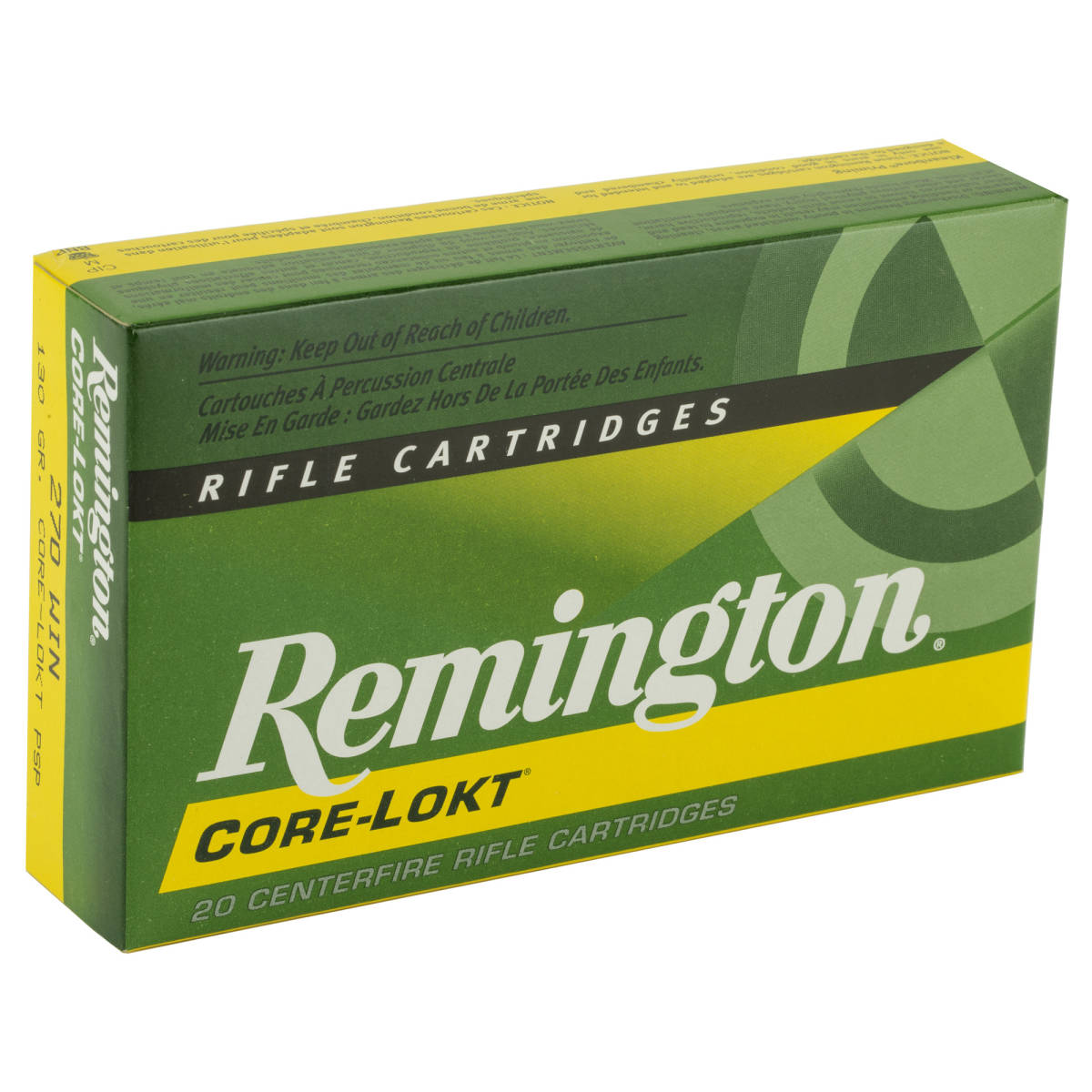 Remington Core-Lokt 270 Win Ammo 130 gr Pointed Soft Point (PSPCL ...