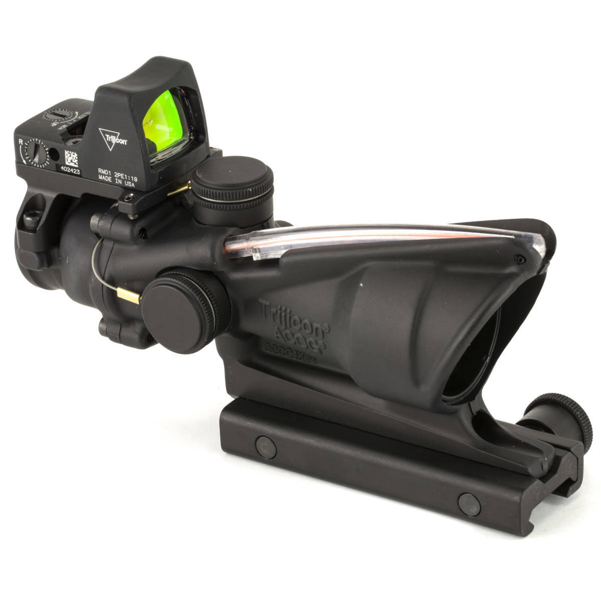 Trijicon 100549 ACOG Combo Matte Black 4x32mm Illuminated Red Chevron ...