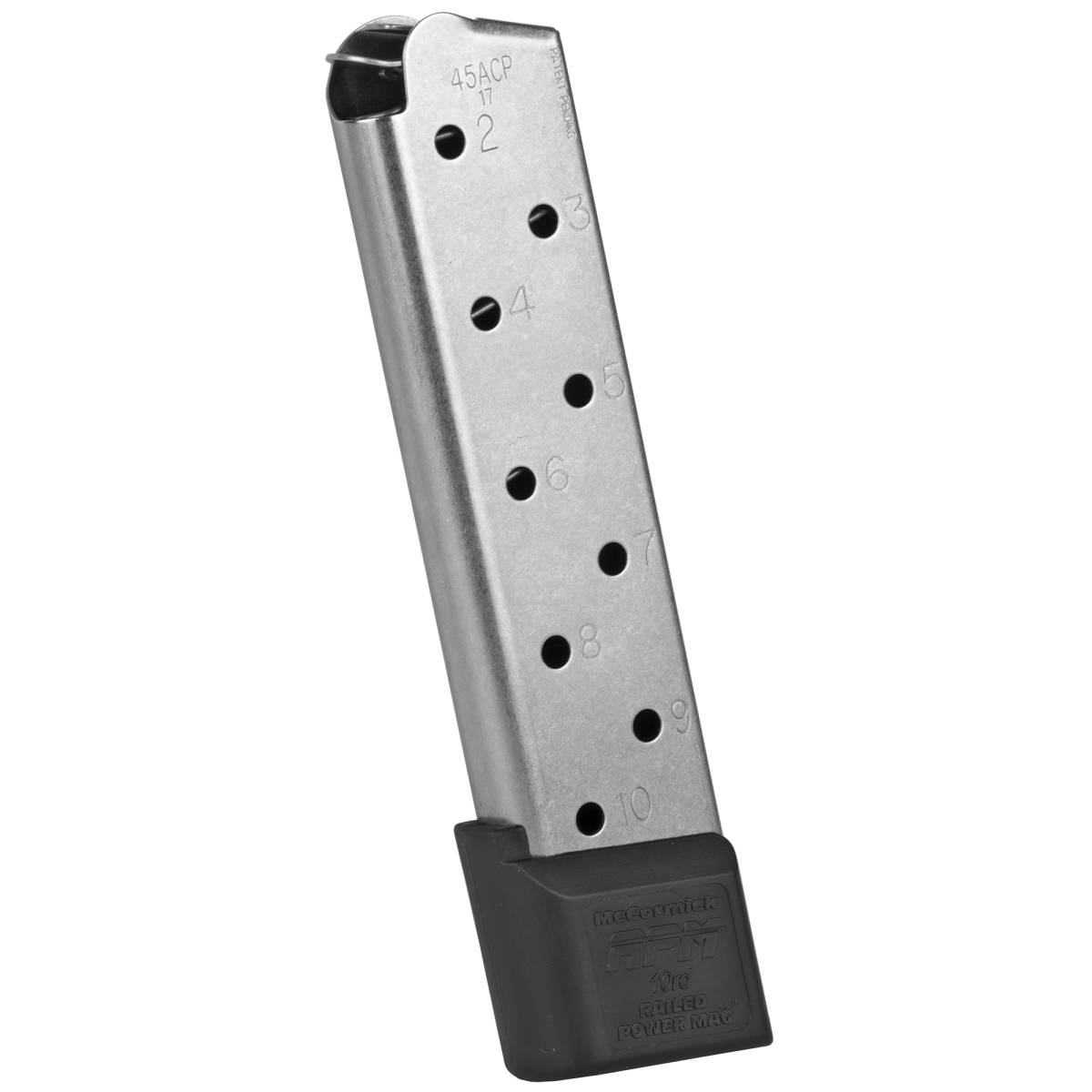 CMC Products 17150 Power Mag Railed 10rd 45 ACP Fits 1911 Government ...