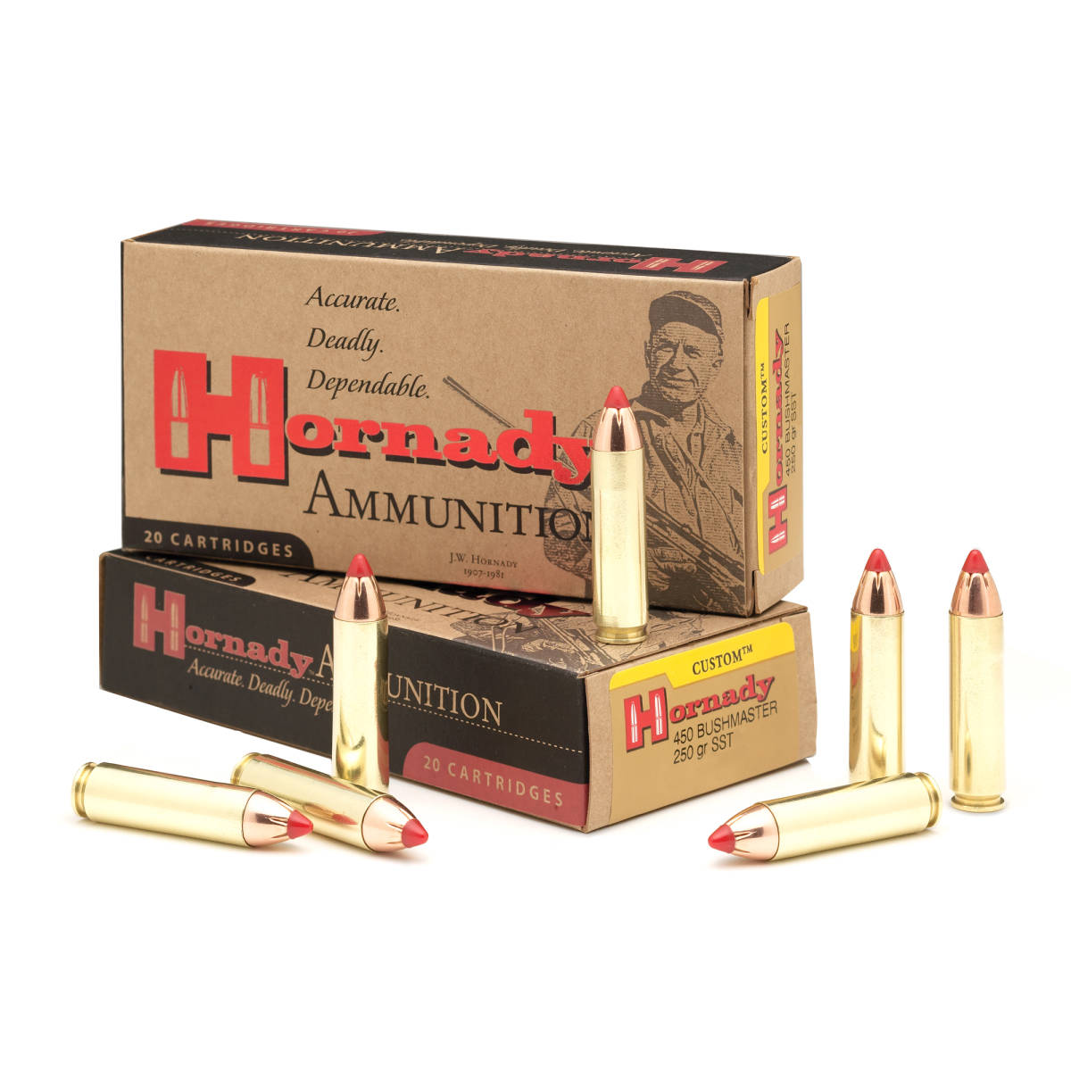 450 Bushmaster Ammo Hornady Custom 250 gr Flex Tip eXpanding 450bush ...