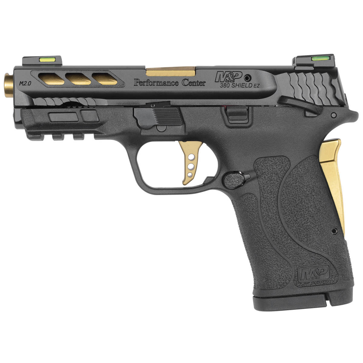 Smith & Wesson EZ Shield .380ACP Performance Center Ported Gold .380 ...