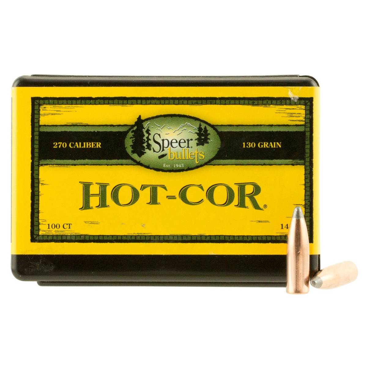Speer 1459 Hot-Cor 270 Win .277 130 gr Spitzer Soft Point 100 Per Box ...