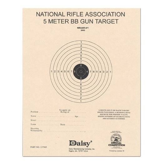 Daisy 408 NRA 5-Meter Target Air Rifle Bullseye Hanging Paper 5 Meters... - Shooting Targets at ...