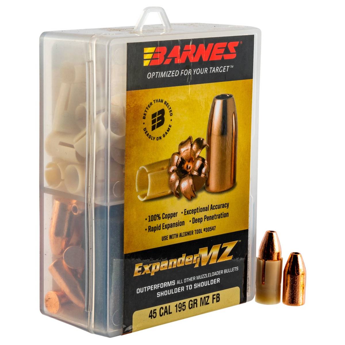 Barnes Bullets 30509 Expander MZ Muzzleloader 45 ExpanderMZ Hollow ...