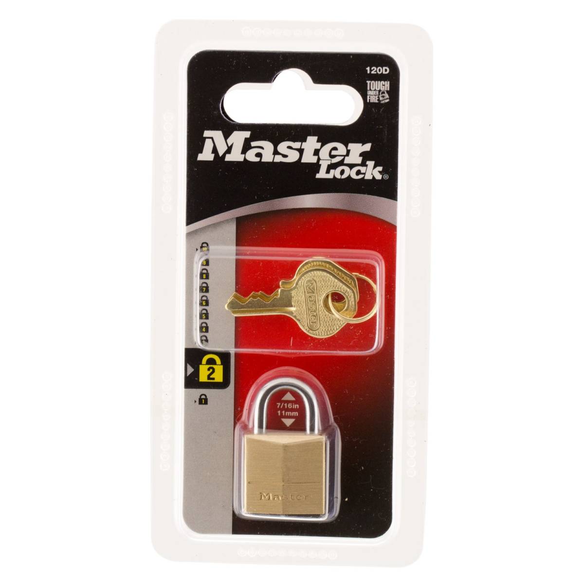 Master Lock 120D Padlock Open With Key Gold Brass - Weapon Lights at ...