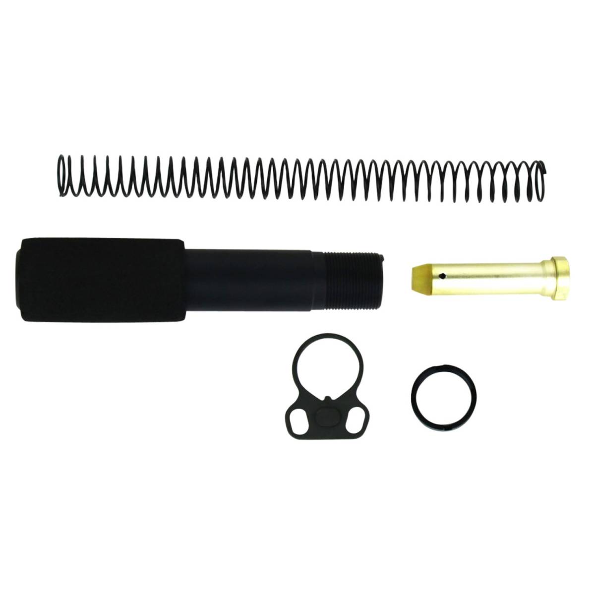 TacFire MAR049B Buffer Tube Kit Mil-Spec AR-15 Black Aluminum AR-Pistol ...