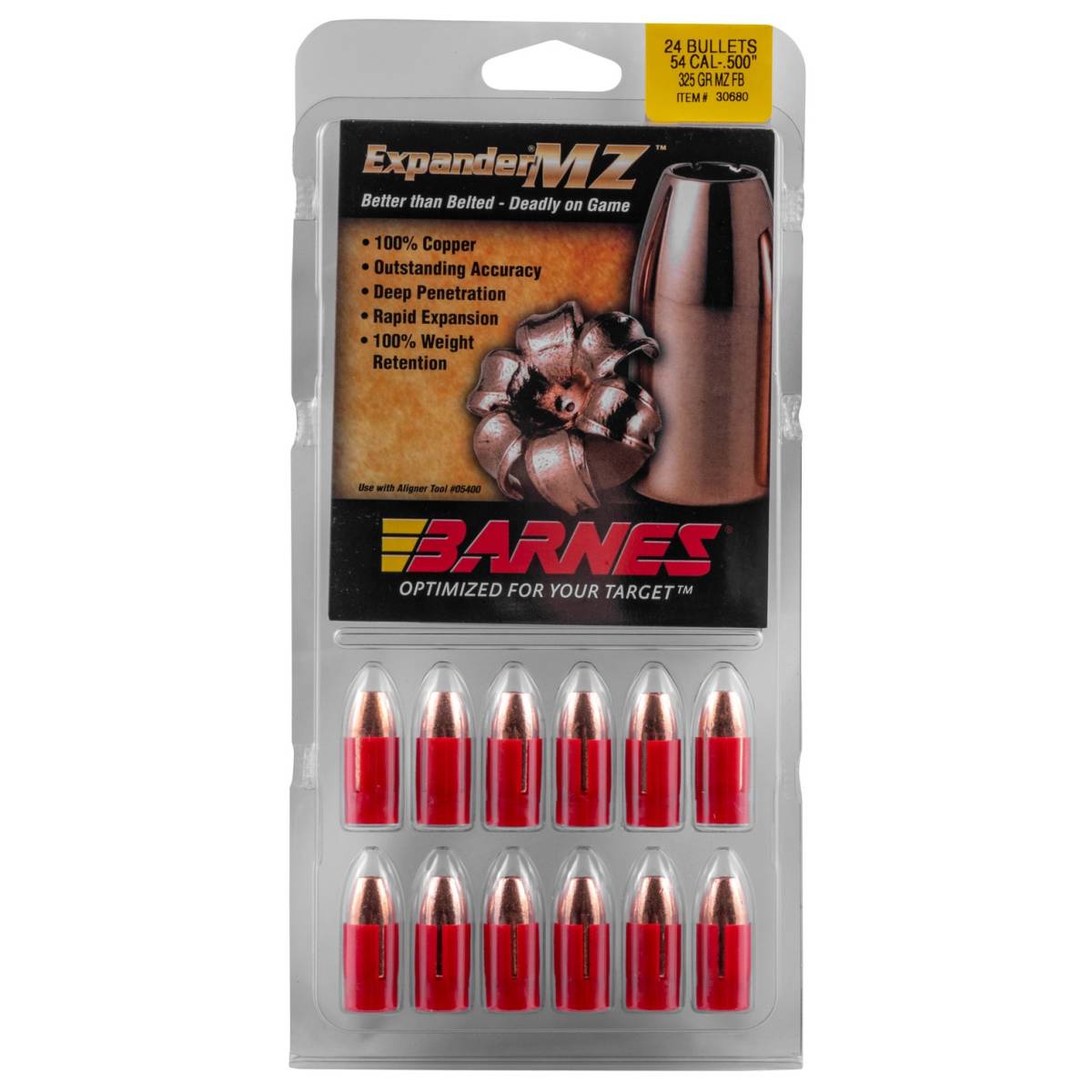 Barnes Bullets 30680 Expander MZ Muzzleloader 54 ExpanderMZ Hollow ...