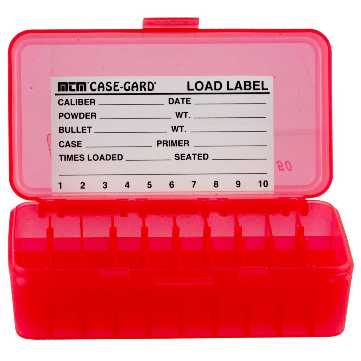 MTM Case-Gard P504429 Ammo Box Flip-Top Multi Caliber Clear Red ...