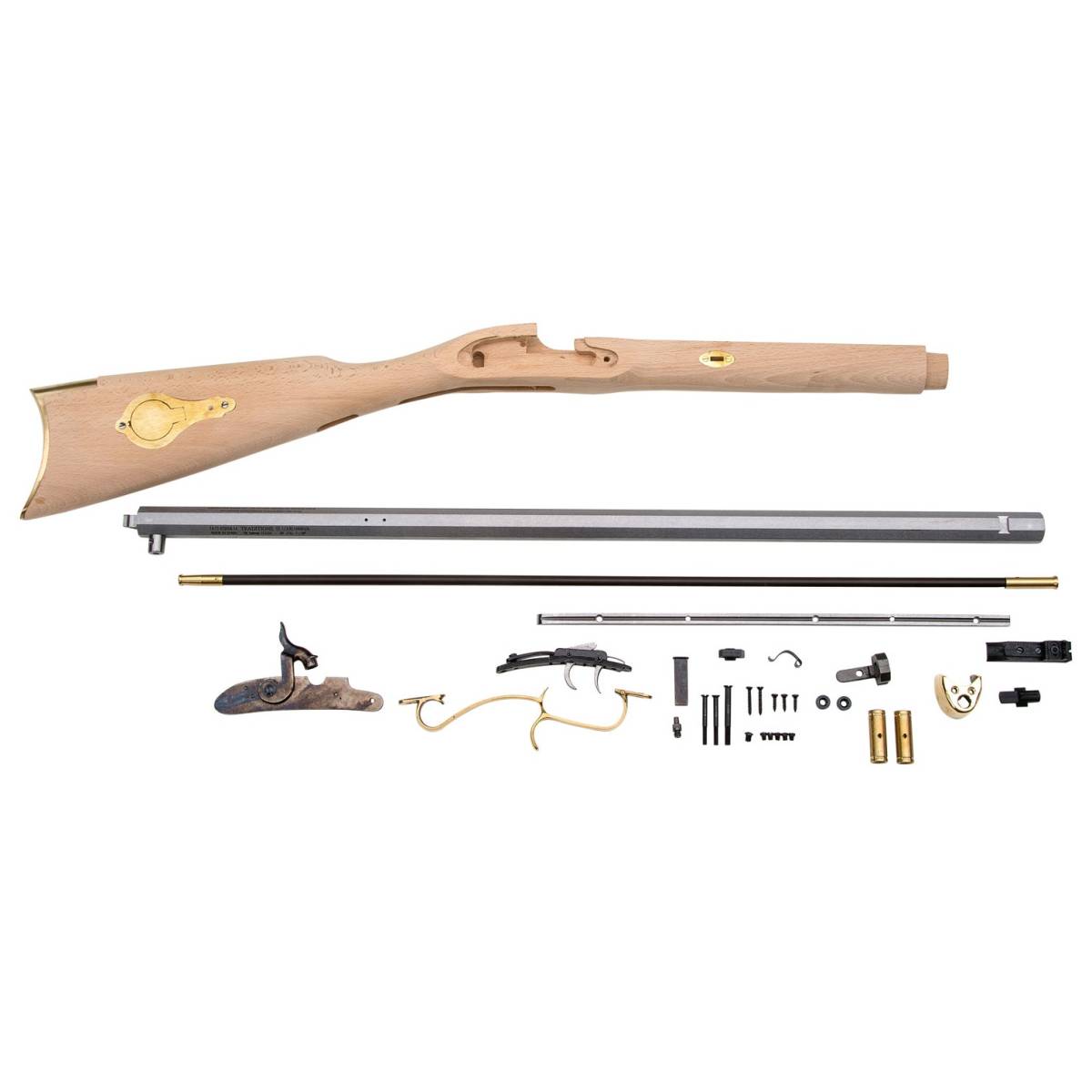 Traditions KRC52408 St. Louis Hawken Rifle Kit 50 Cal 28” Sidelock Action - Black Powder Rifles ...