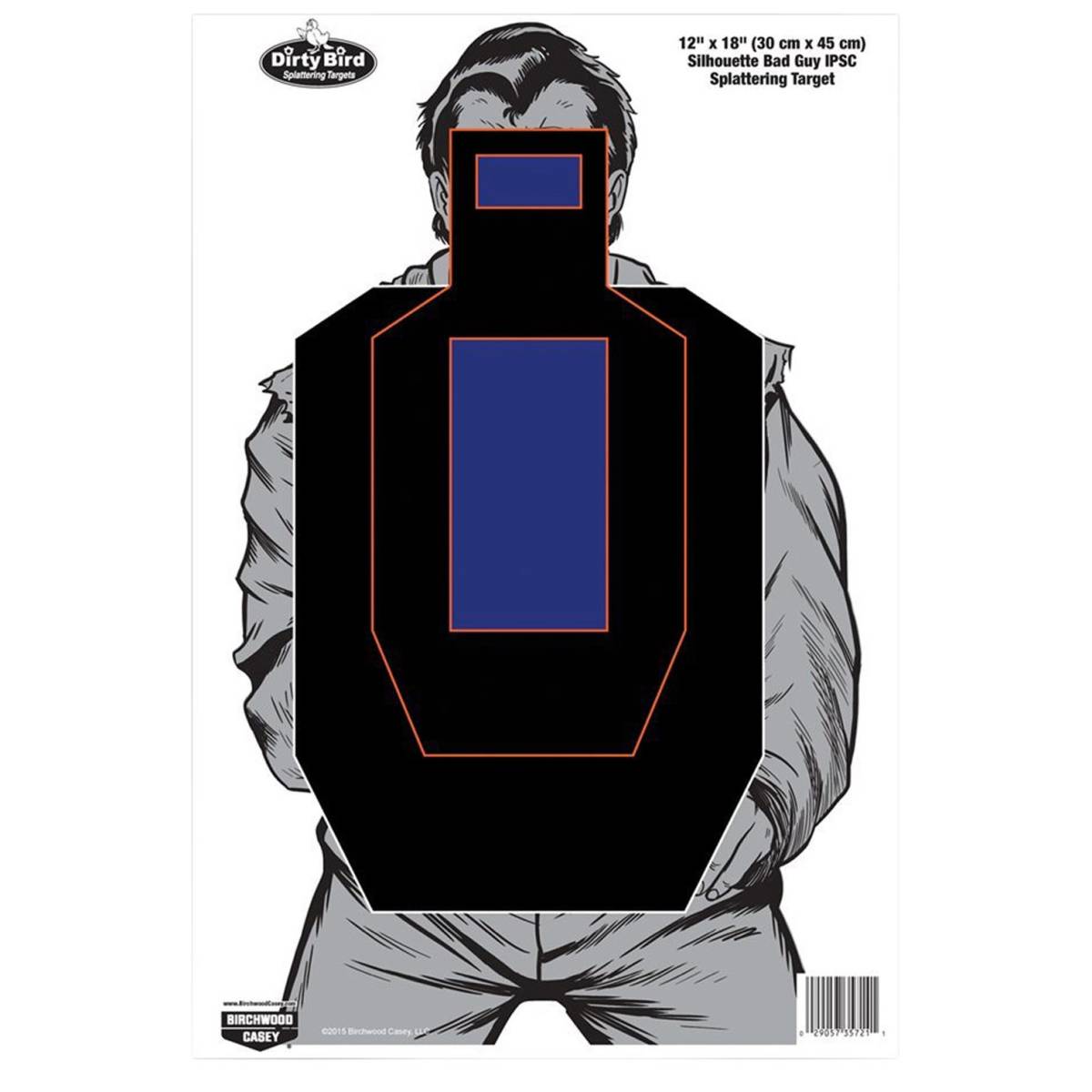 Birchwood Casey 35721 Dirty Bird Bad Guy IPSC Silhouette Tagboard ...
