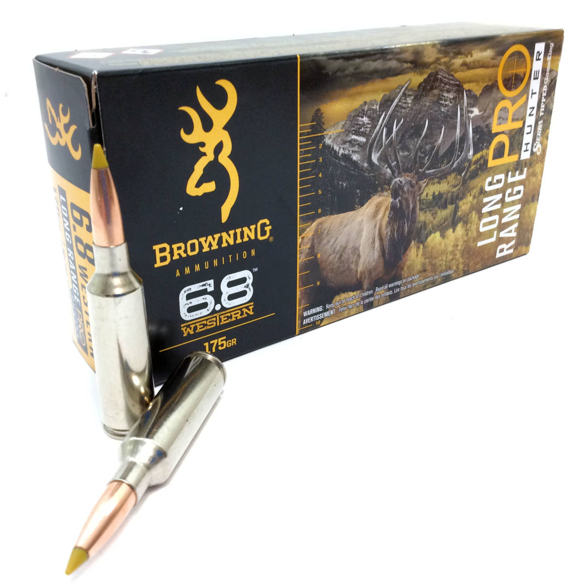 Browning 6.8 Western Ammo Long Range Pro Hunter 175 gr Sierra Tipped ...