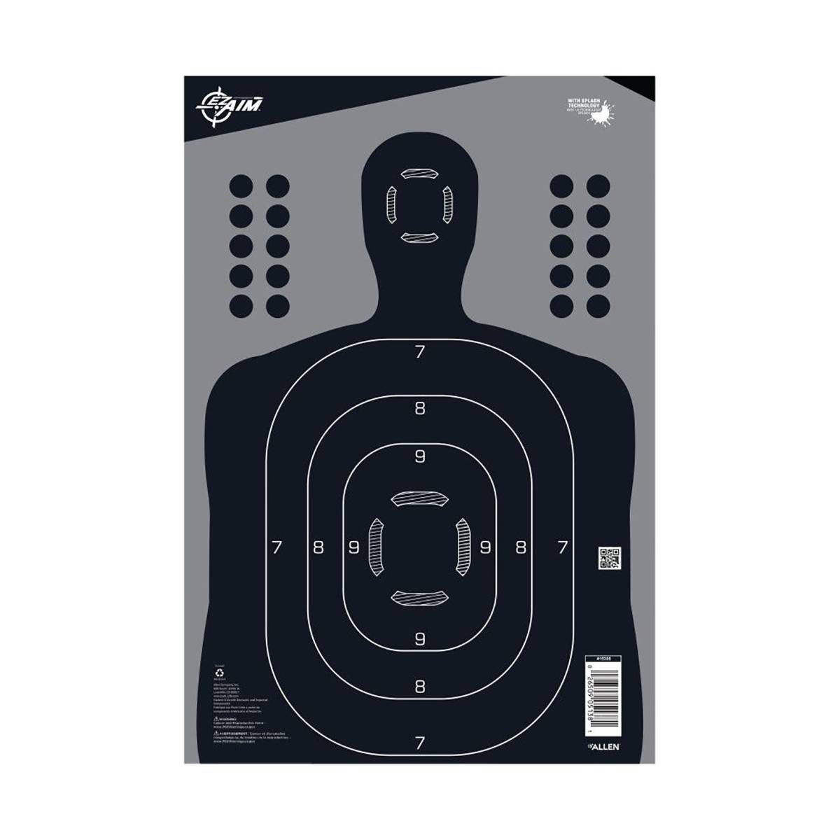 EZ-Aim 15496 Bullseye Paper Hanging 12” x White/Orange 12 Per Pack ...