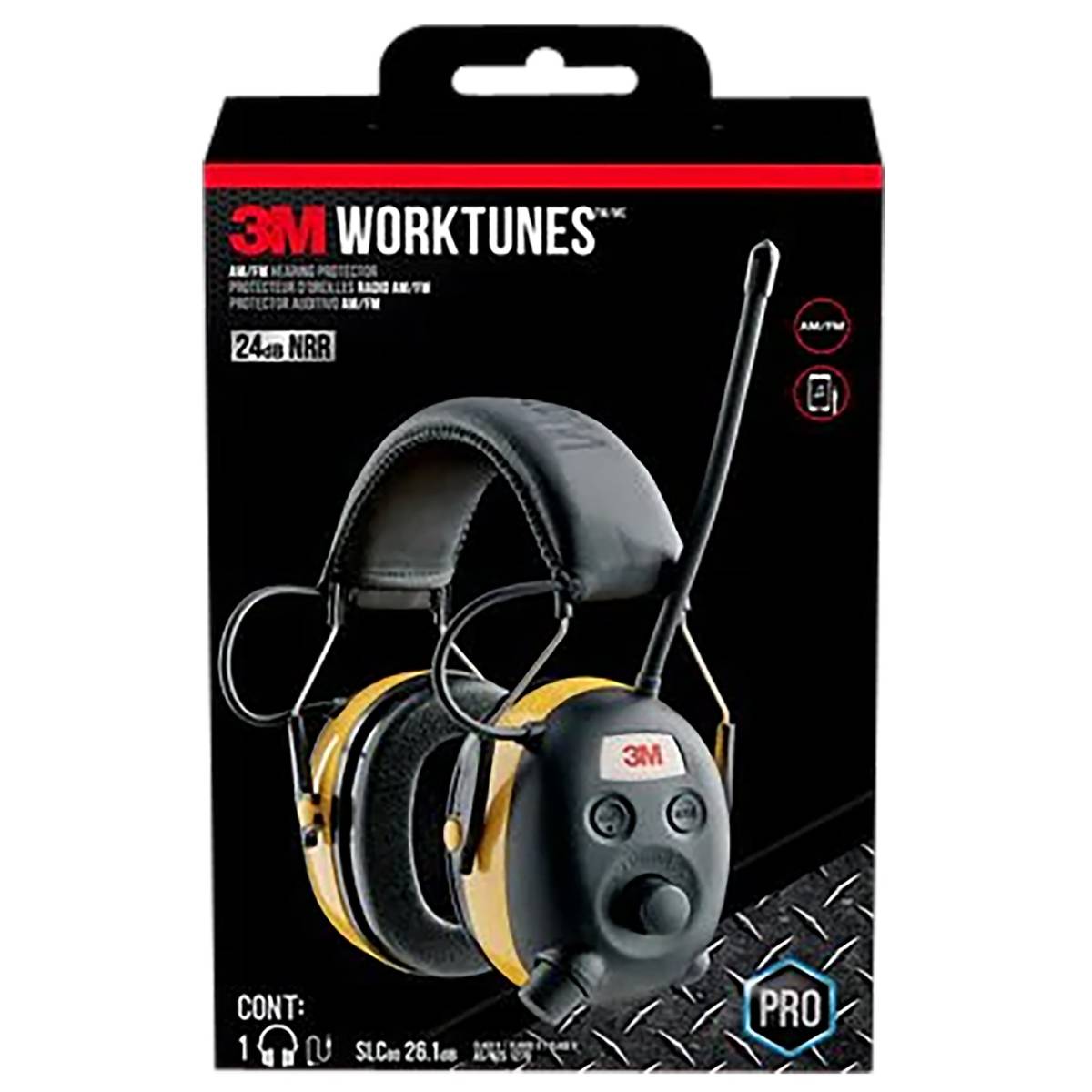 Peltor 90541H1DCPS Worktunes 24 dB Over the Head Yellow/Black ...