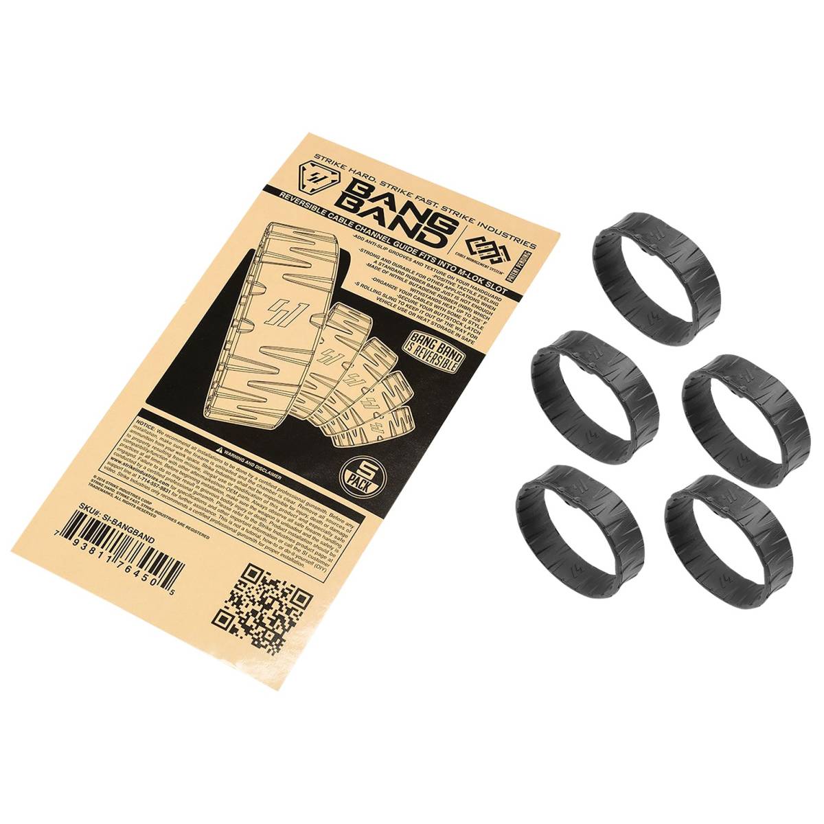 Strike Industries BANGBAND Bang Band Made of Black Rubber 5 Pack ...