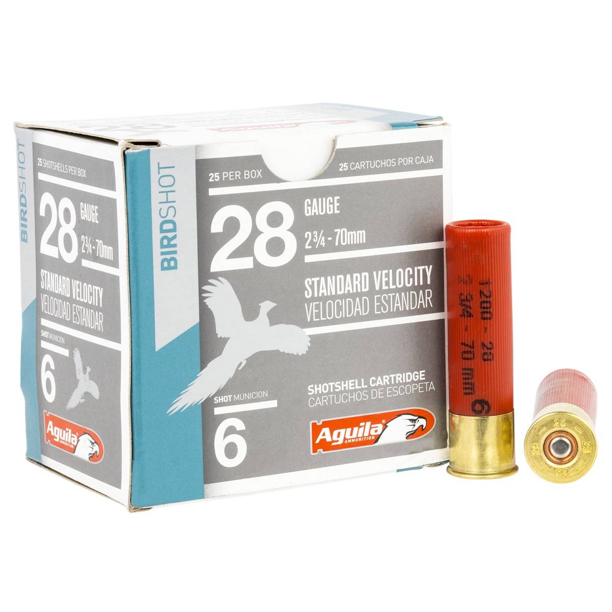 Aguila 1CHB2836 Birdshot Standard Velocity 28Gauge 2.75” 1oz 6Shot 25 ...