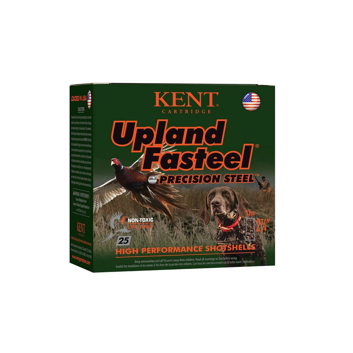 Kent Cartridge K122US326 Upland Fasteel 12Gauge 2.75” 1 1/8oz 6Shot 25 ...