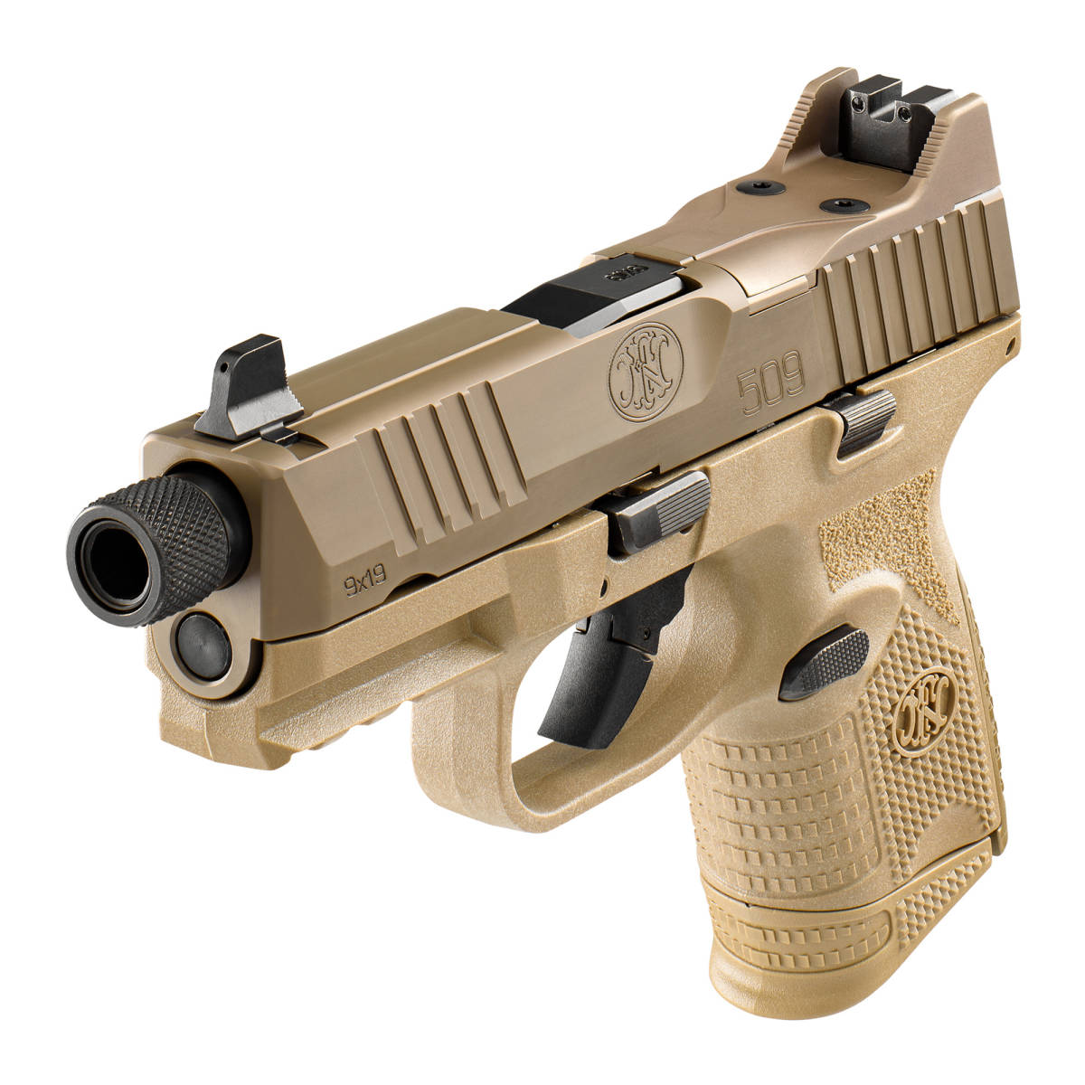 FN 509 509C TACTICAL 9MM COMPACT PISTOL FDE 66-100780 FN509 - Semi Auto ...