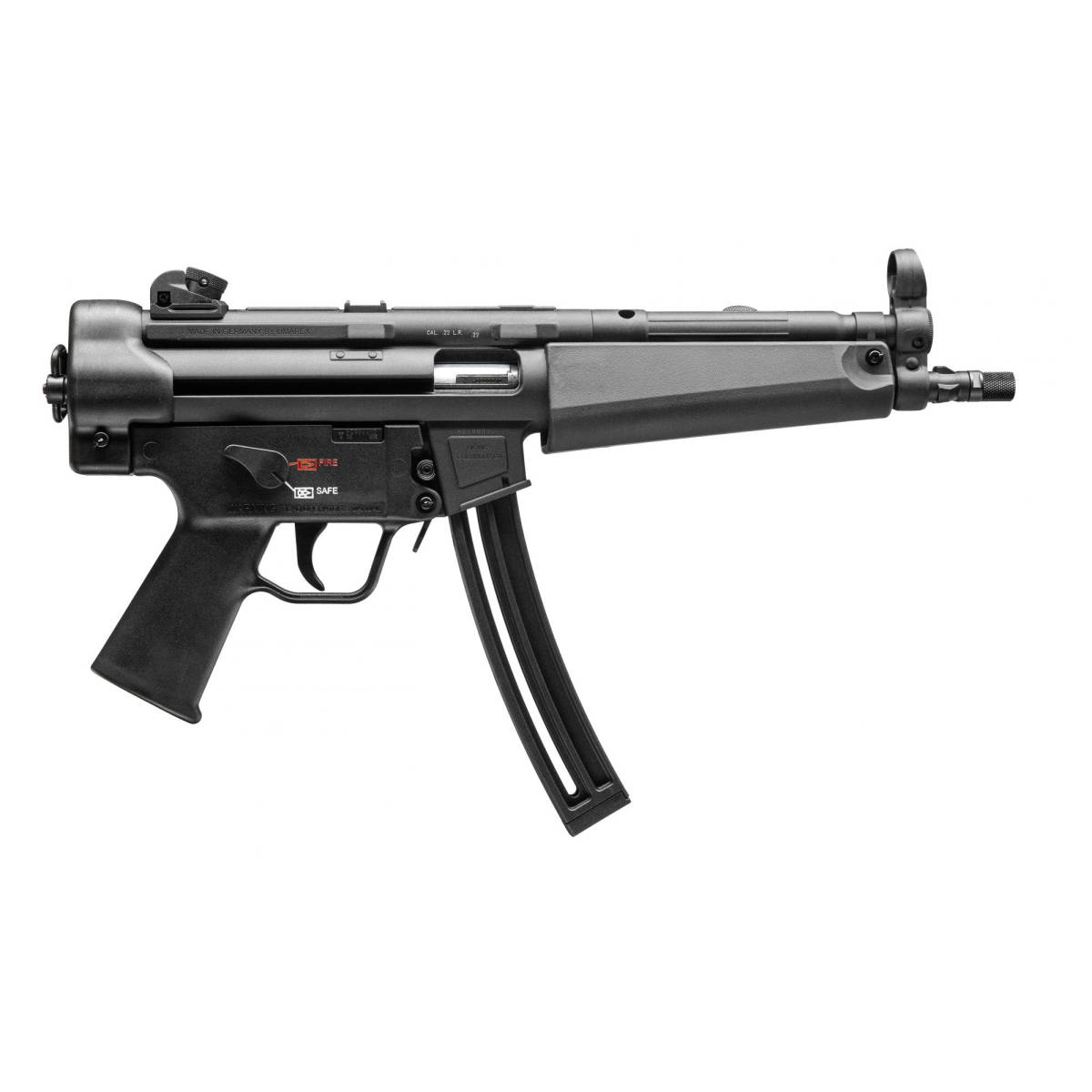 HK 81000471 MP5 22 LR 10+1 8.50” Black Barrel, Polymer Grip Right Hand ...
