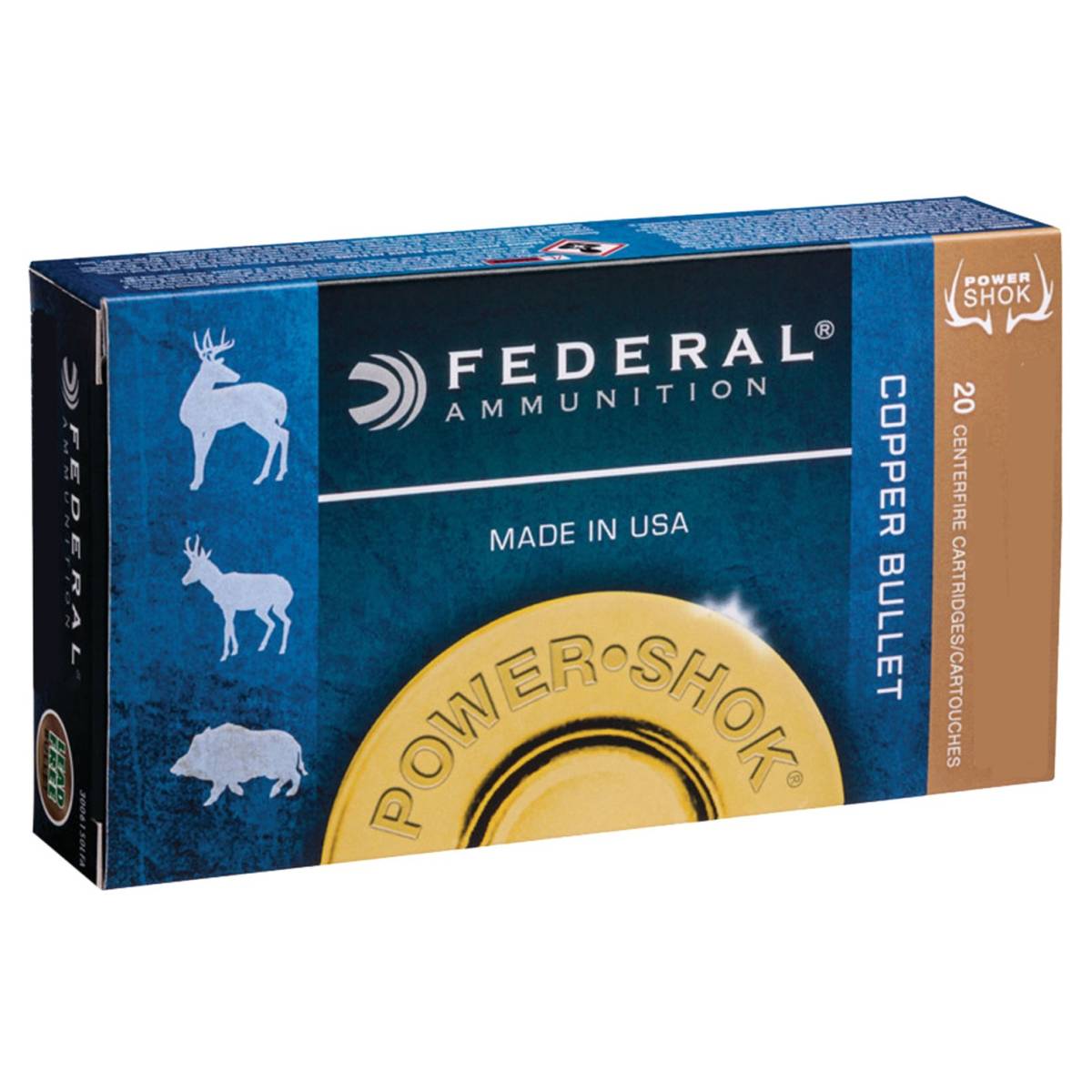 Federal A300W180LFA Power-Shok Copper 300WinMag 180gr Hollow Point 20 ...