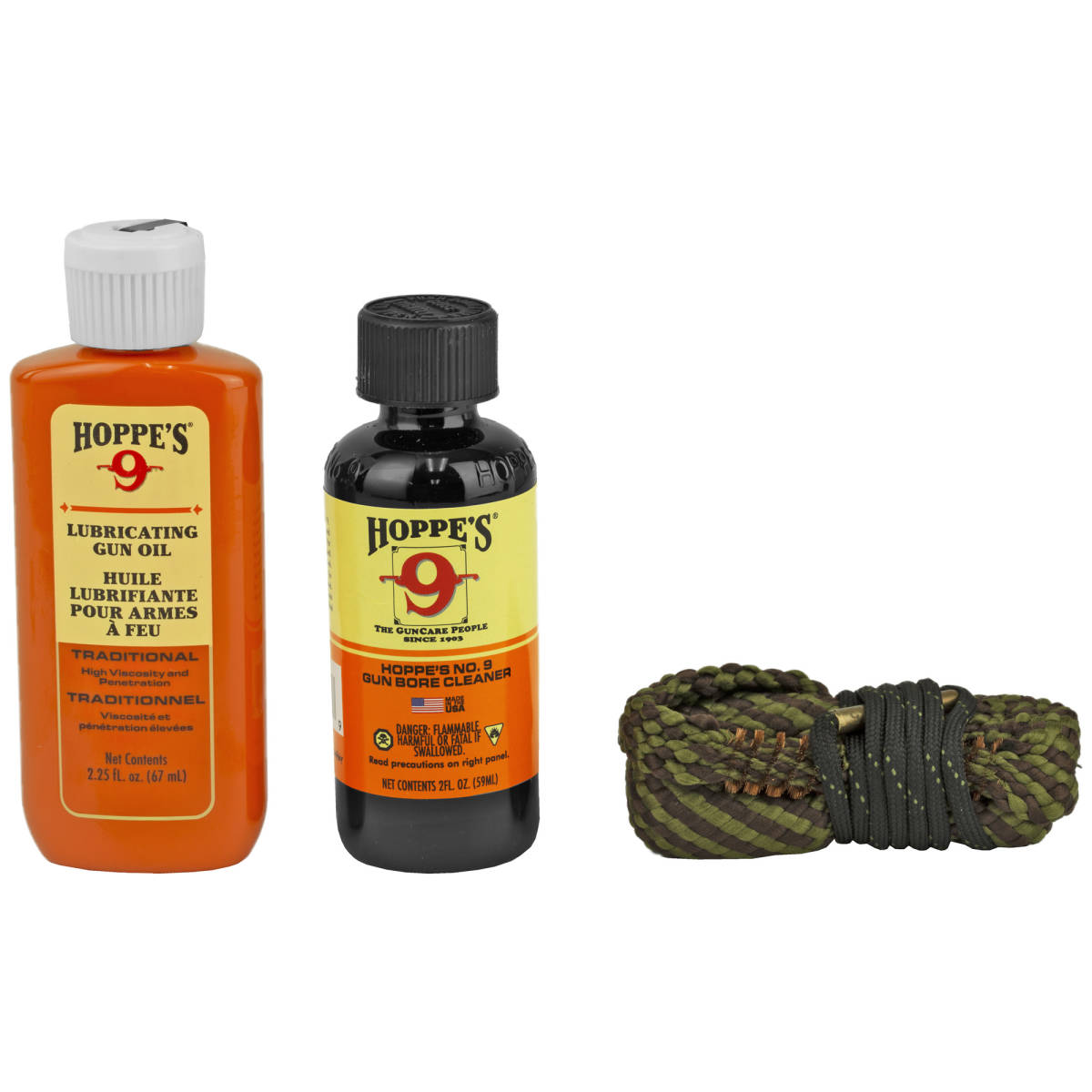 Hoppe’s 110045 1-2-3 Done Cleaning Kit 45 Cal Pistols (Clam Package ...