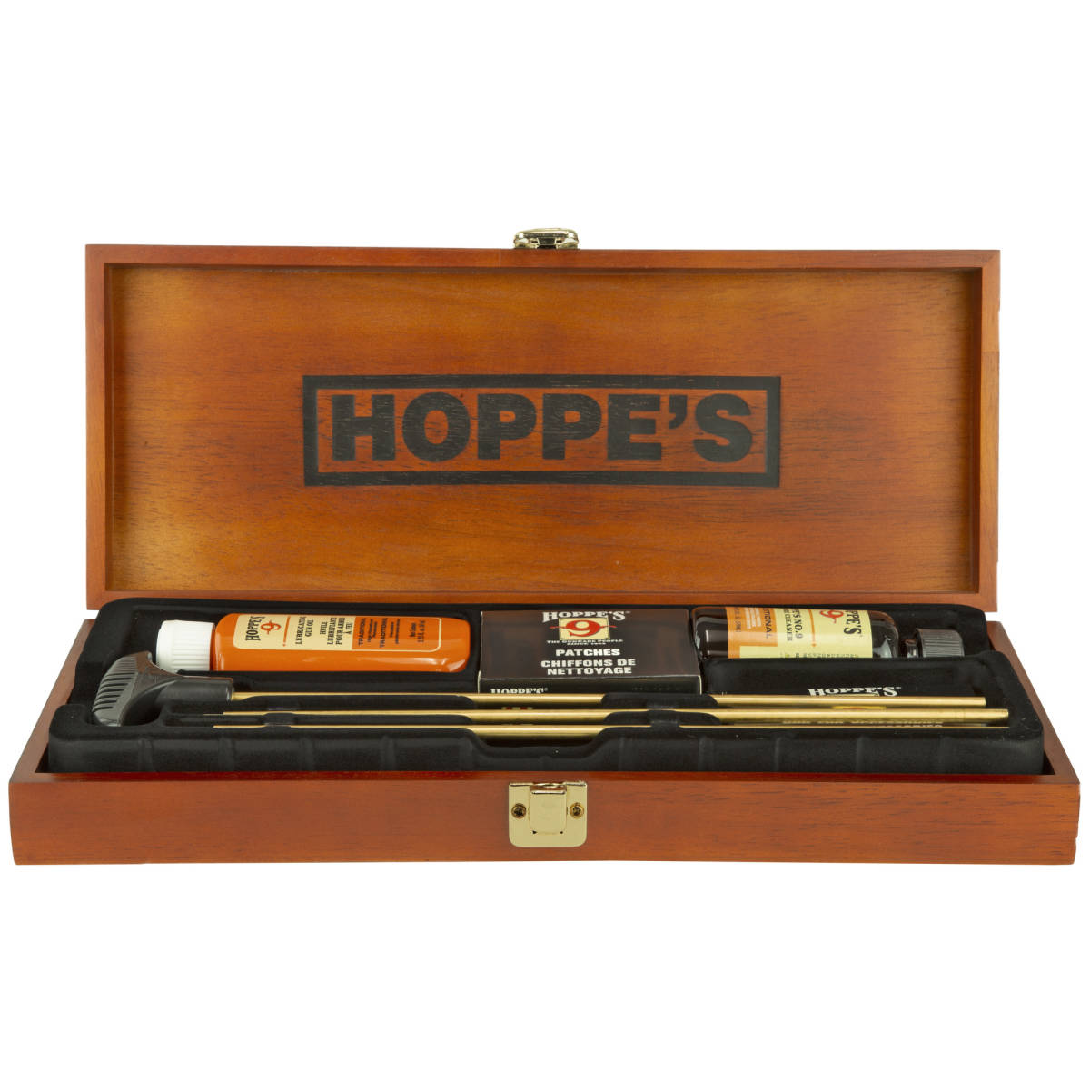 Hoppe’s BUOX Deluxe Cleaning Kit Rifle/Shotgun/Pistol Wood Box - Gun ...