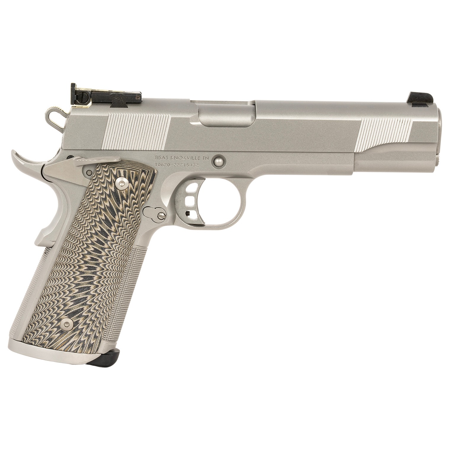 Tisas 10100511 1911 Match Full Size Frame 45 ACP 8+1, 5” Blasted ...