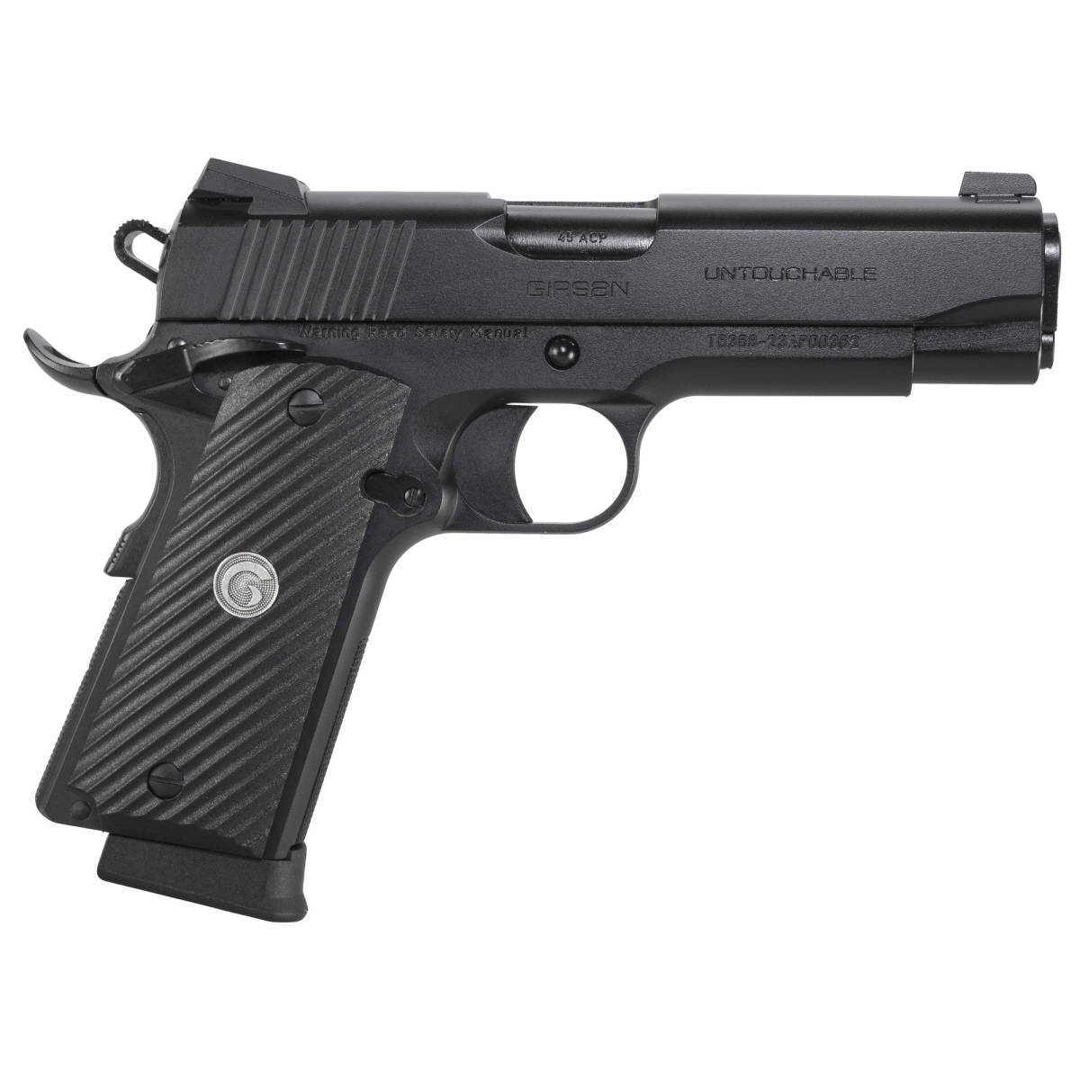Girsan 392070 MC1911 C Untouchable Compact Frame 45 ACP 8+1 4.40 ...