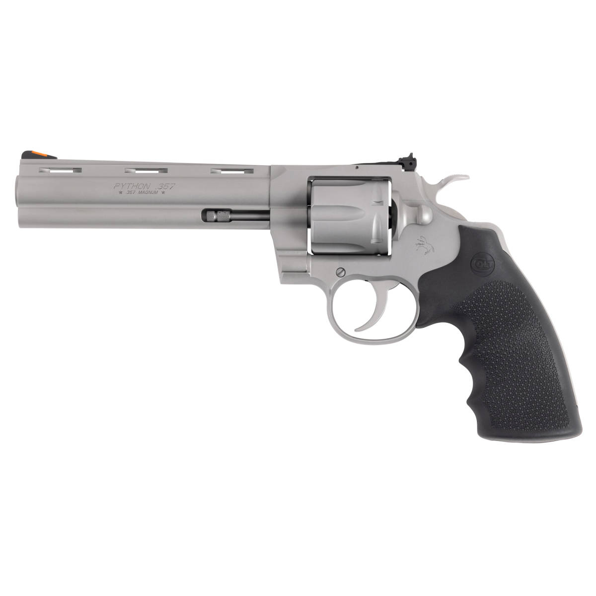 Colt Model Python Revolver Matte Stainless Steel 357 Mag 6" Blk Grip ...