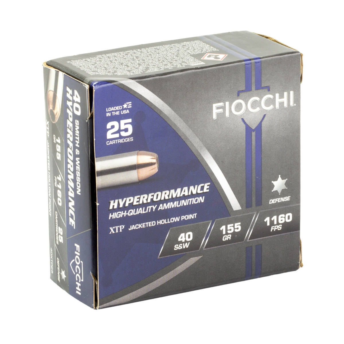 Fiocchi 40XTP25 Hyperformance 40 S&W 155 gr Hornady XTP Hollow Point 25 ...