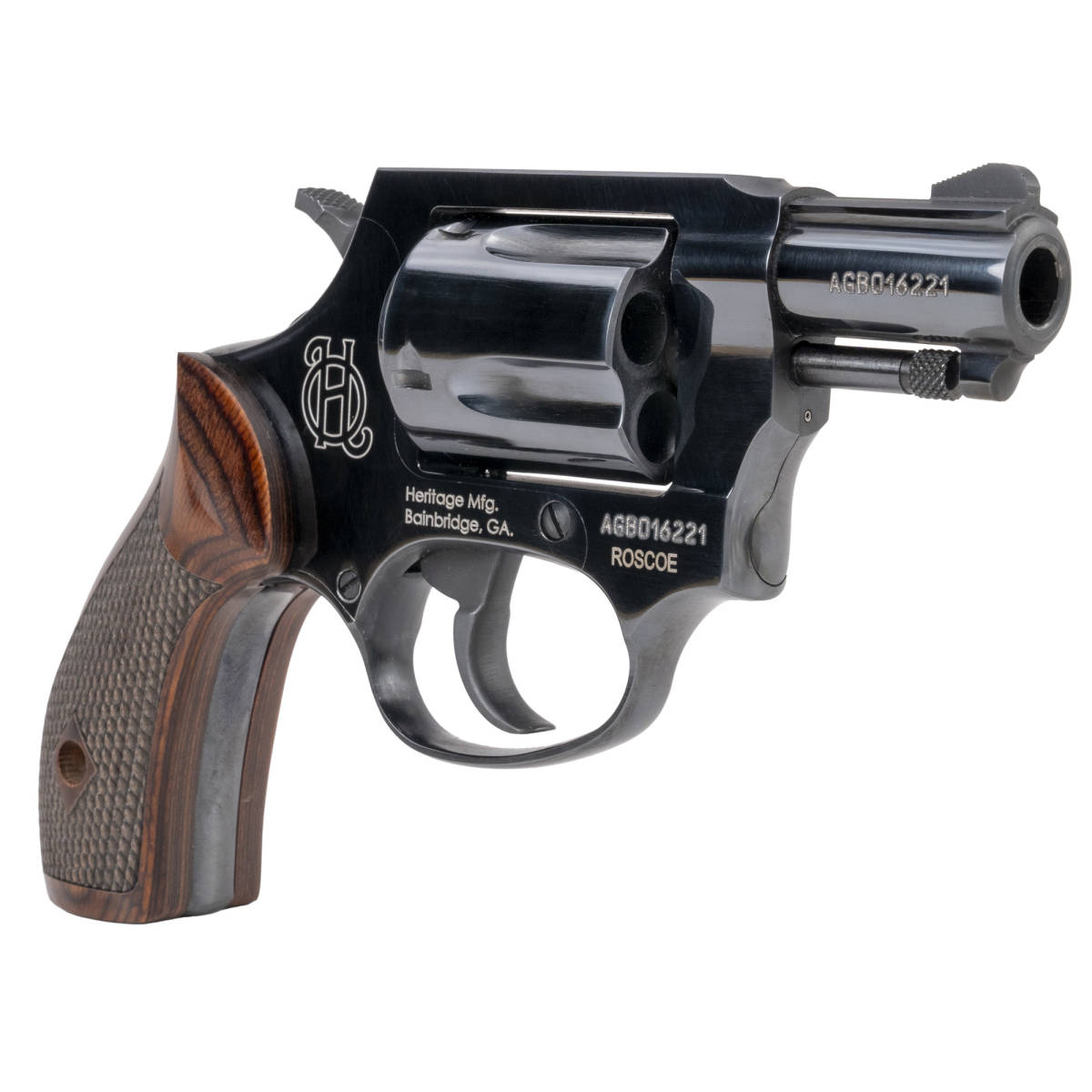 Heritage Mfg HR38B2W Roscoe Small Frame 38 Special +P 5rd 2” Black ...