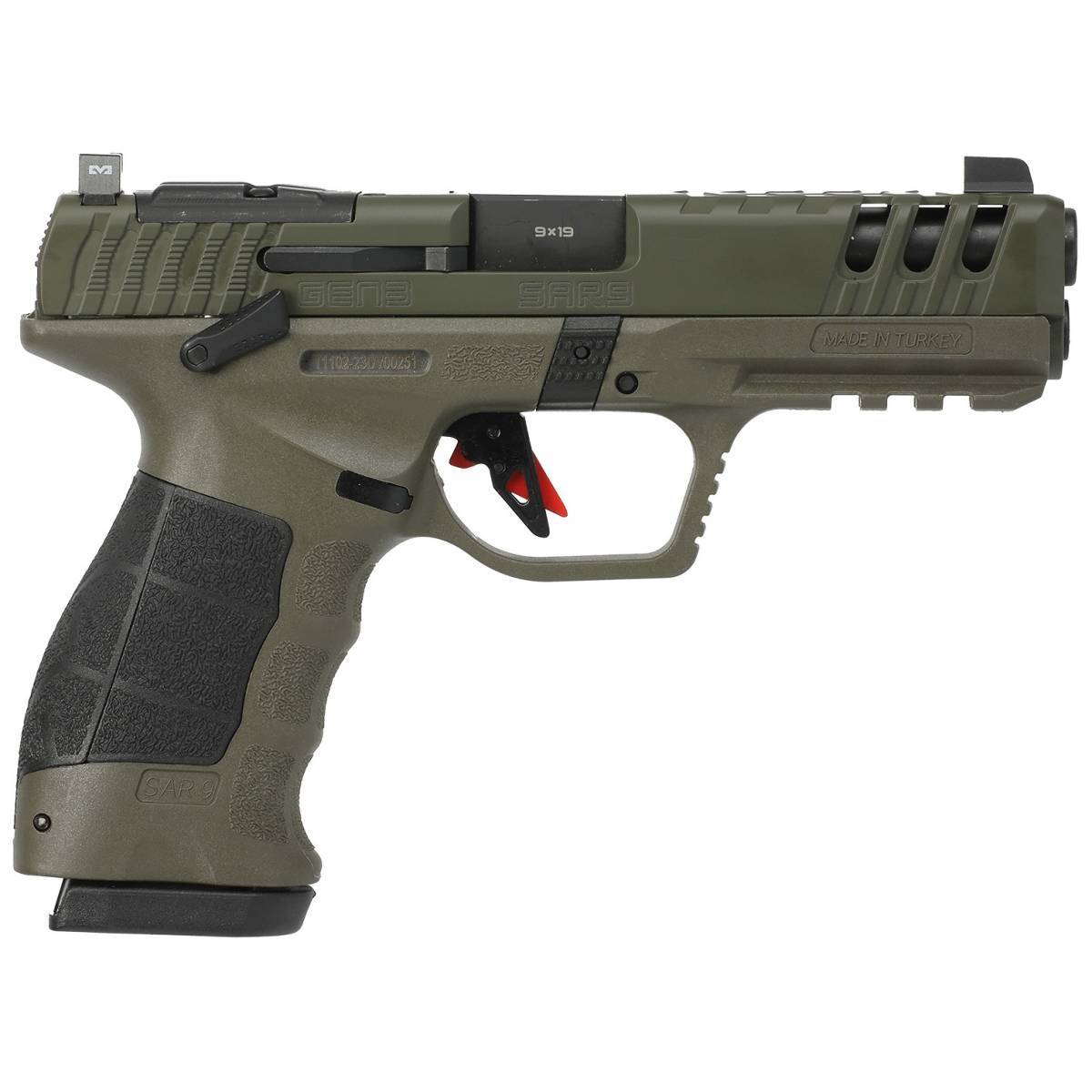 SAR USA SAR9G3OD SAR9 Gen3 Full Size Frame 9mm Luger 17+1 4.40” Black ...
