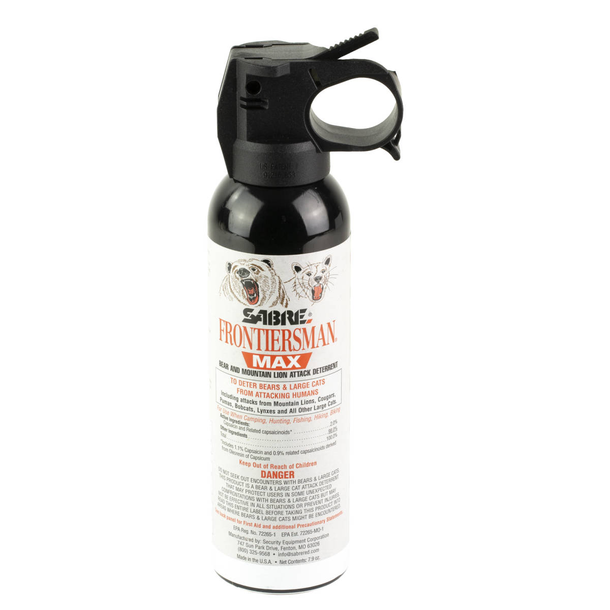 Sabre FBADX03 Frontiersman Bear & Mountain Lion Spray Capsaicinoids ...