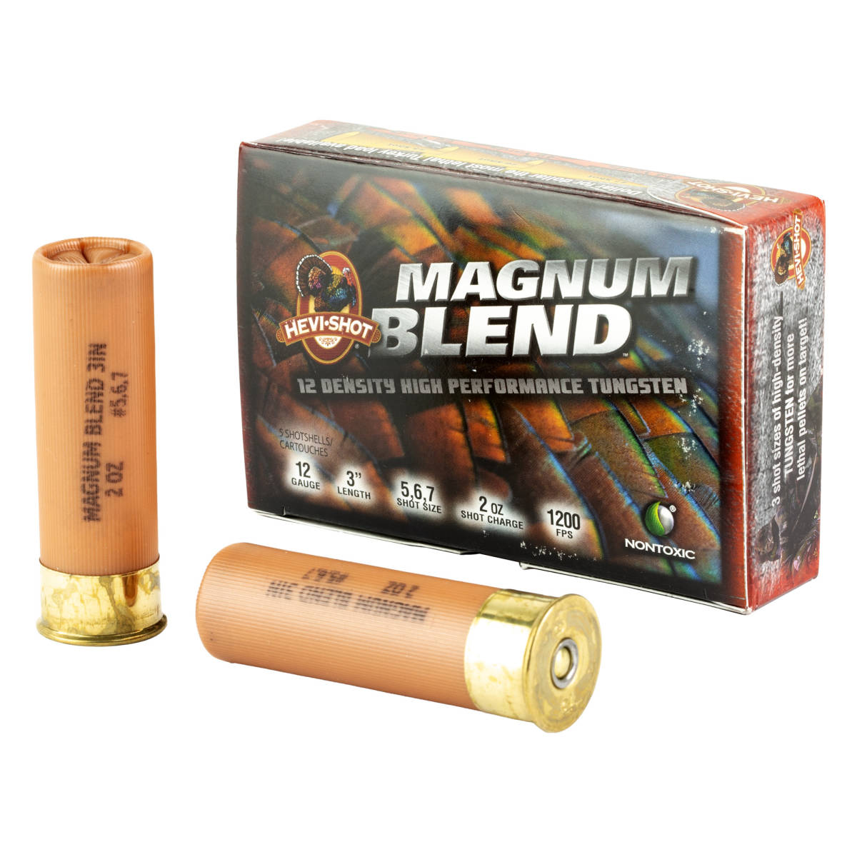 HEVI-Shot HS41255 Magnum Blend 12Gauge 3” 2oz Tungsten 5/6/7Shot 5 Per ...