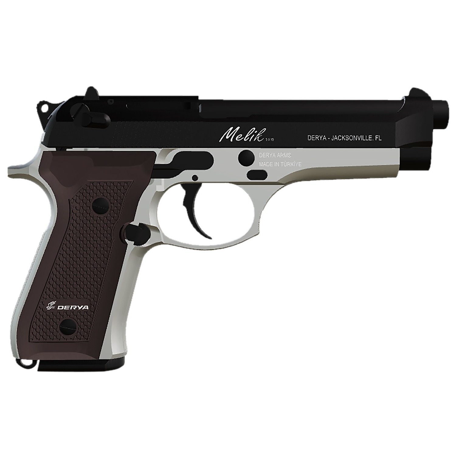 Derya Firearms 10LTTMELIK9TR Melik 9mm Luger 10+1 4.90” Black Melonite ...
