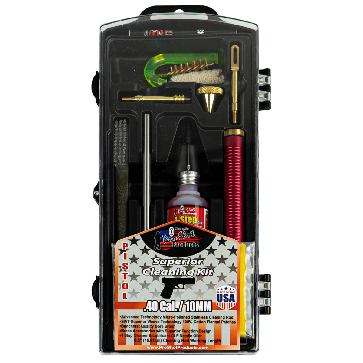 Pro-Shot P4010KIT Classic Box Kit .40/ 10mm Pistol/Yellow Plastic Case ...