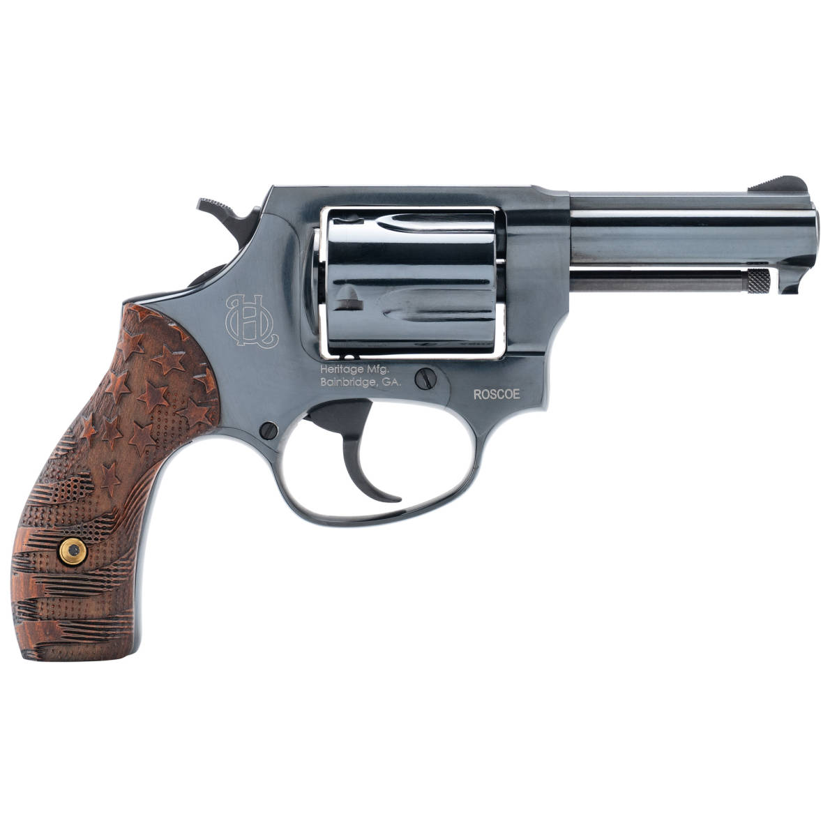 Heritage Mfg HR38B3-US1 Roscoe Small 38 Special +P 5 Shot 3” Black ...