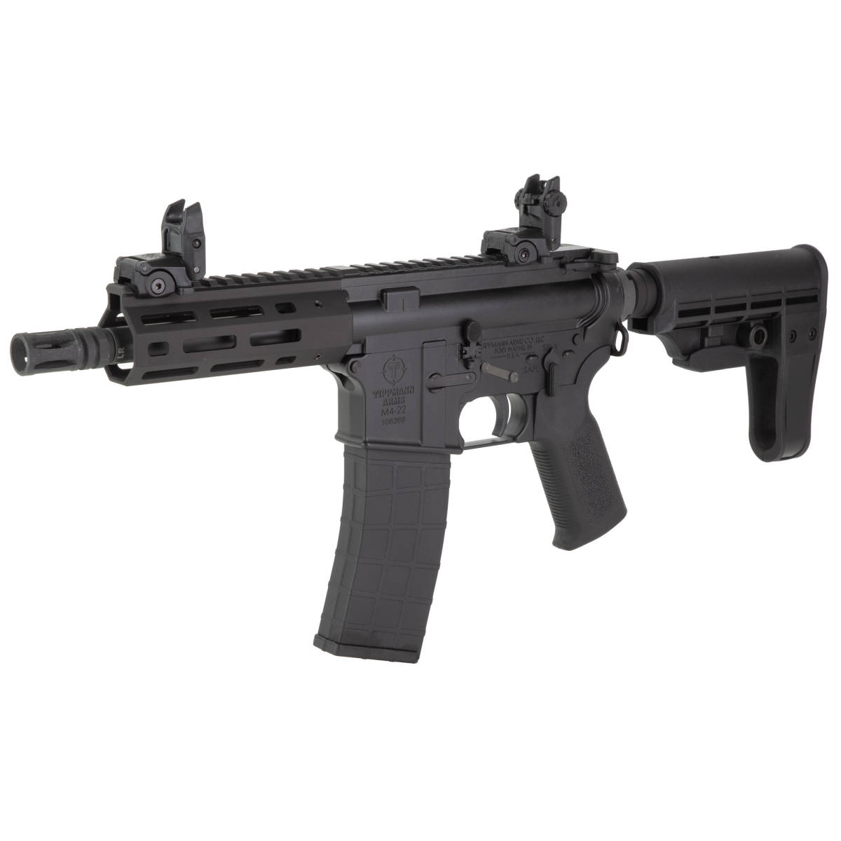 Tippmann Arms A101042 M4 Micro Elite 22 LR 25+1 7” Black Parkerized ...