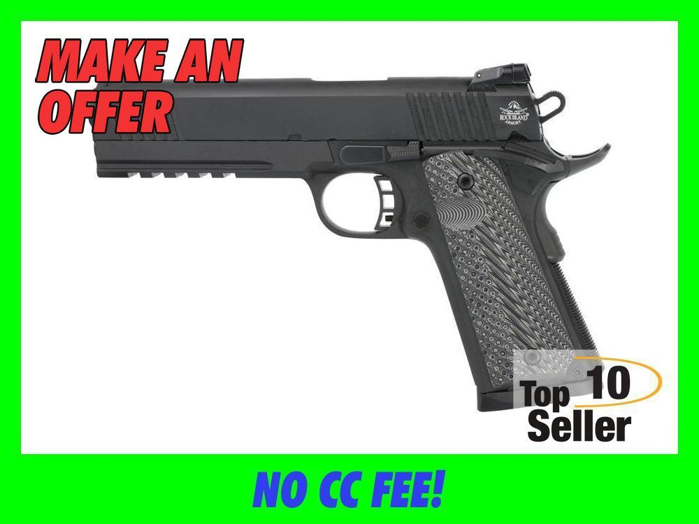 Rock Island Tac Ultra FS 1911 45 ACP 5” 8+1 Black Parkerized Steel ...