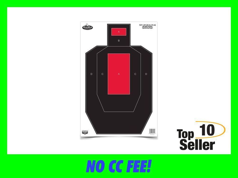 Birchwood Casey 35743 Dirty Bird IPSC Tagboard Hanging Pistol 16.50” x ...