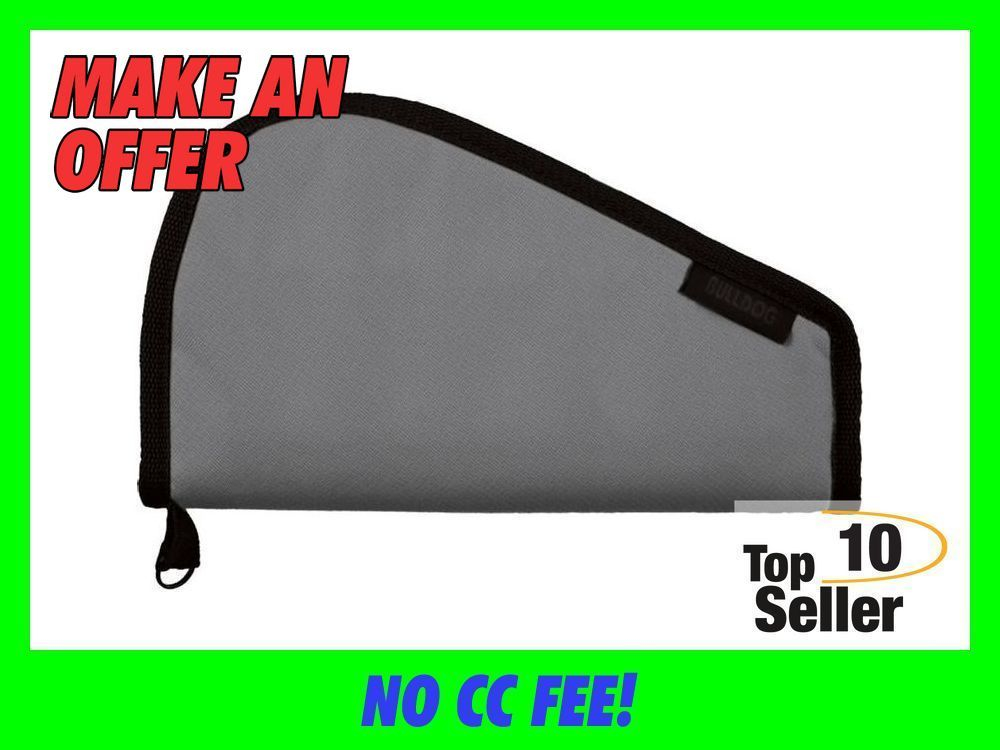 Bulldog BD610 Pistol Rug Small 12” Gray w/ Black Trim Water-Resistant ...