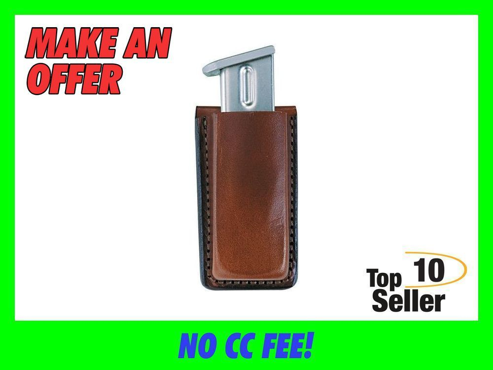 Bianchi 10739 Open Top Mag Pouch Single Tan Leather Belt Clip ...
