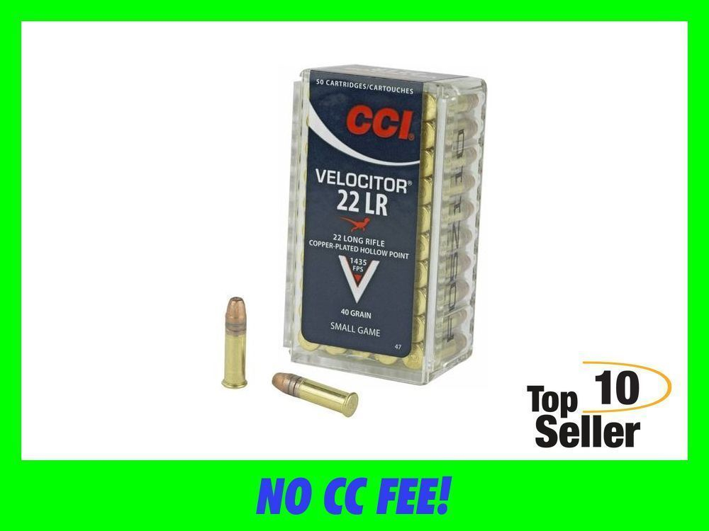 CCI 22LR VELOCITOR 22 LR 40GR HP AMMO 50 ROUND BOX - Other Ammunition ...