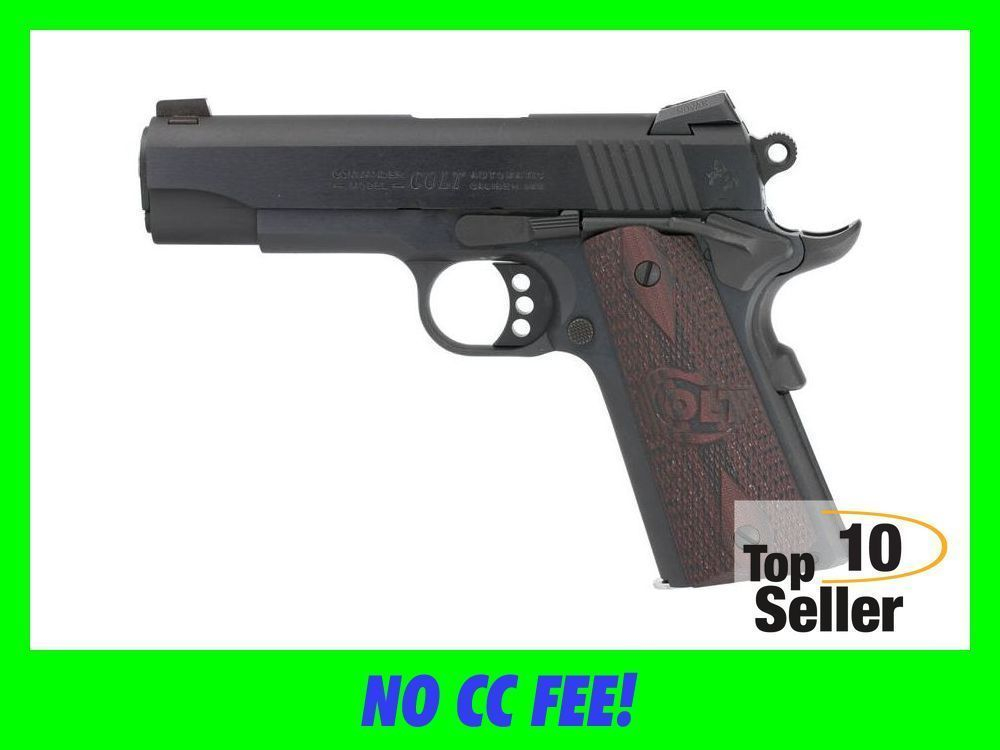 Colt 1911 Combat Commander 9mm 4.25" 9+1 Black Checkered Cherry Grips ...